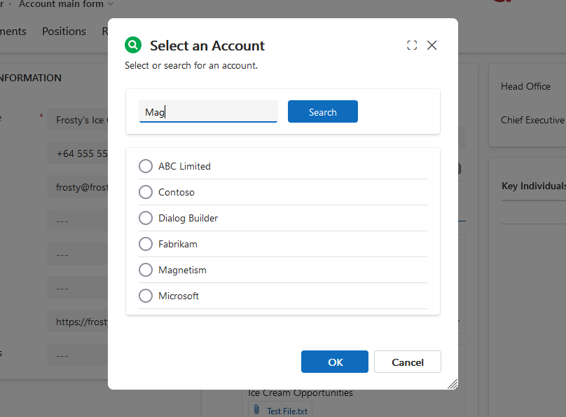 Dialog Builder Examples